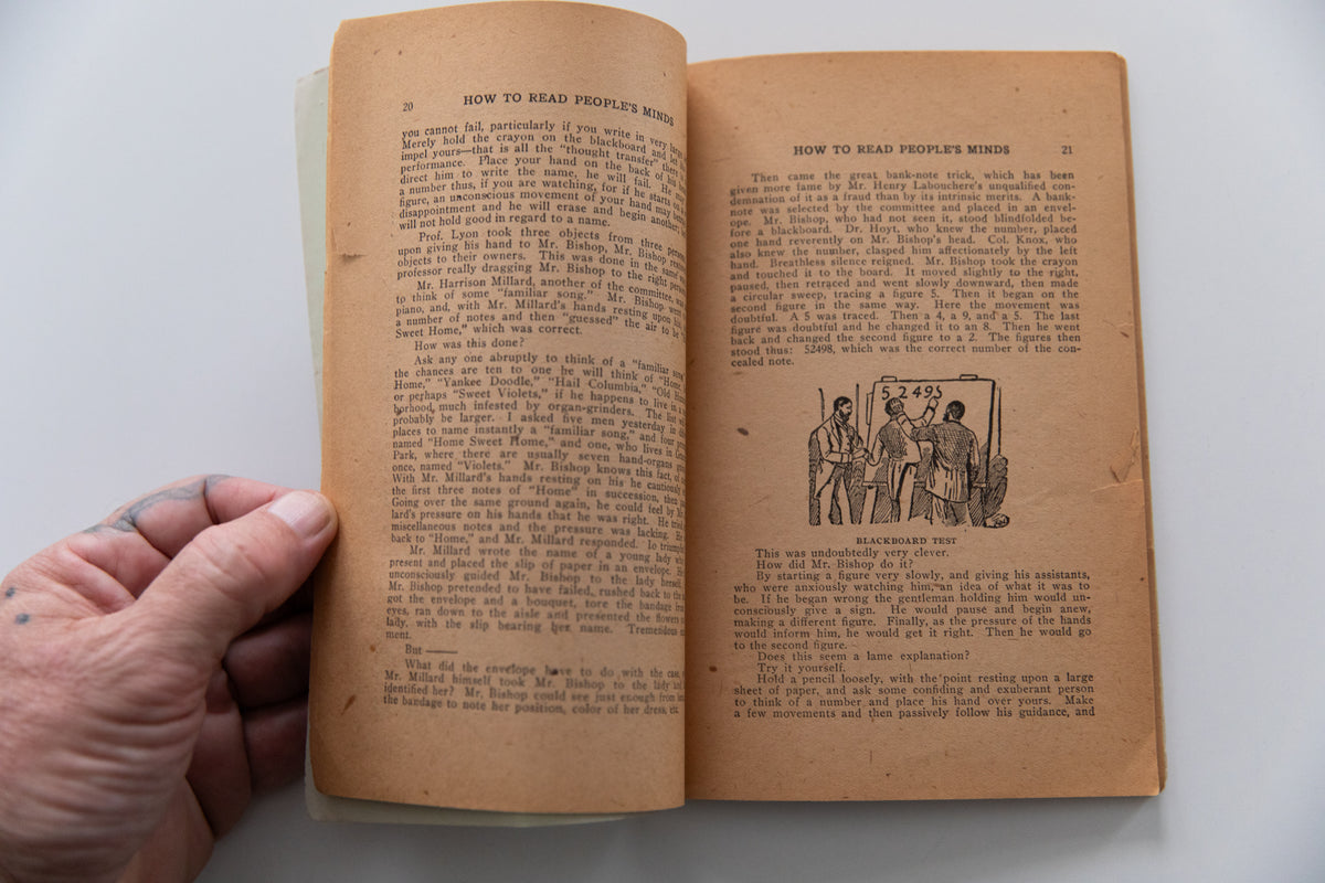 HOW TO READ PEOPLE'S MINDS or the Mystery of Mind Reading Revealed ...