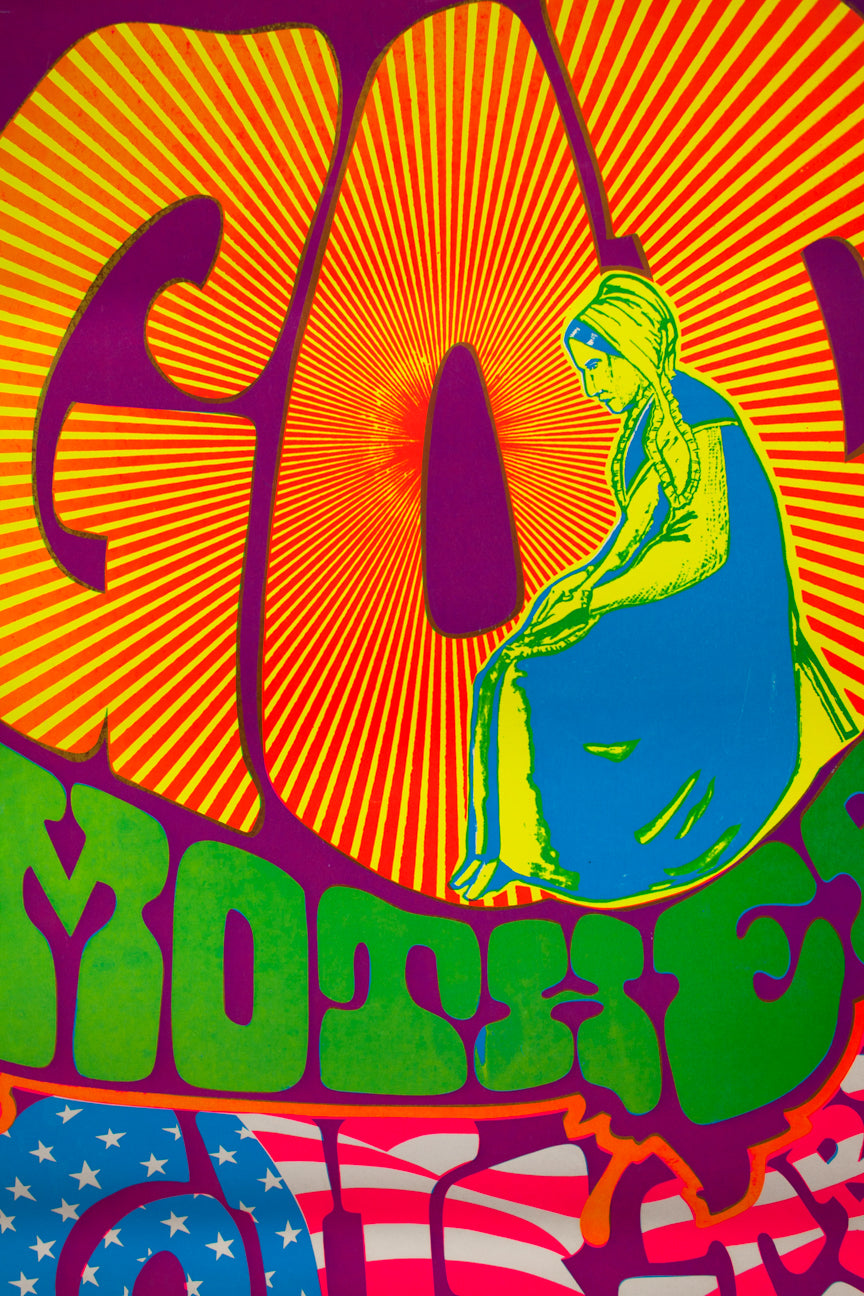 GOD MOTHER COUNTRY | Vintage Blacklight Poster – THESE DAYS