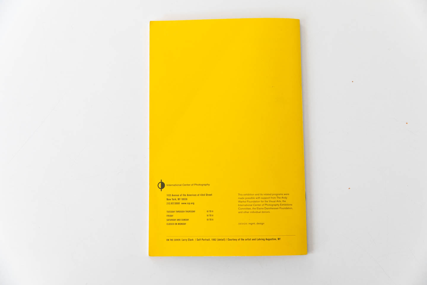 LARRY CLARK | ICP 2005 Exhibition Brochure – THESE DAYS