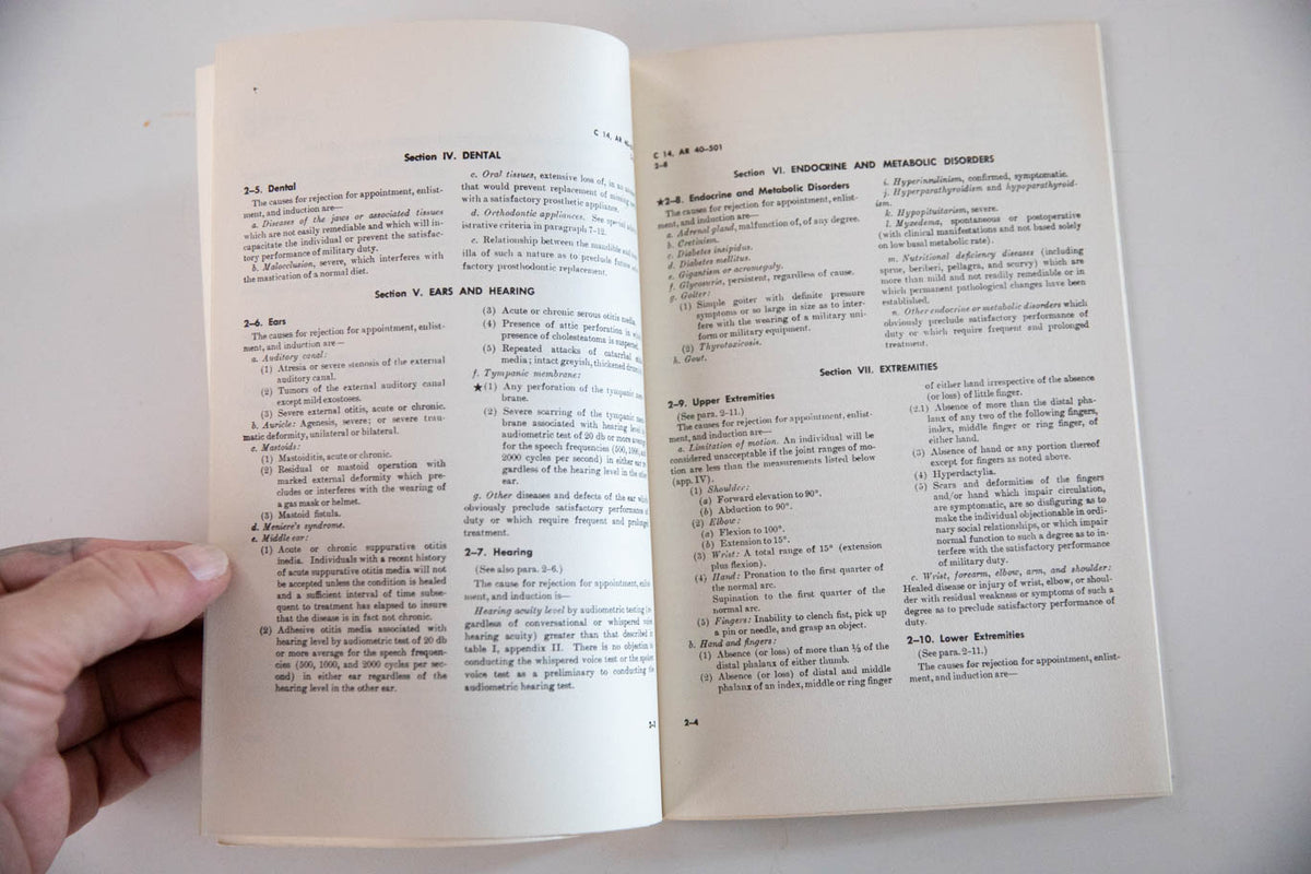 THE DRAFT PHYSICAL | The Complete, Official List of Disqualifying Phys ...
